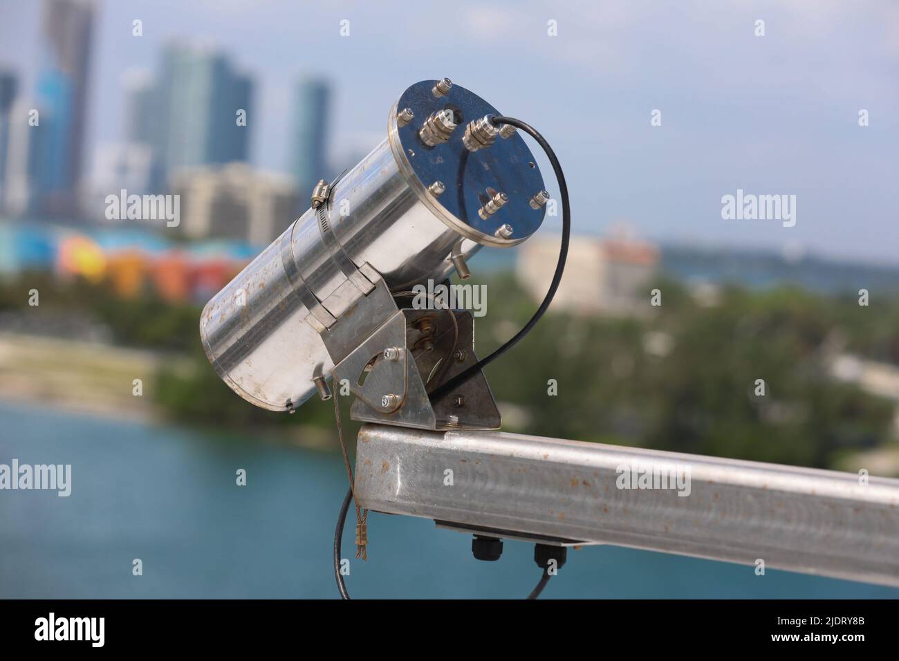 CCTV security camera installed in ship board for monitoring and ...