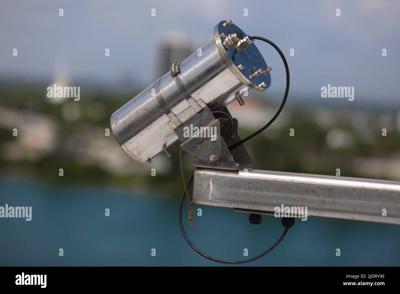 CCTV security camera installed in ship board for monitoring and ...