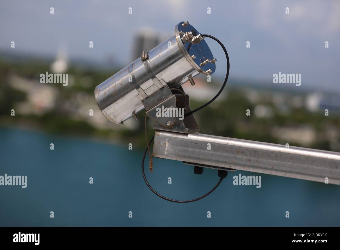 CCTV security camera installed in ship board for monitoring and ...