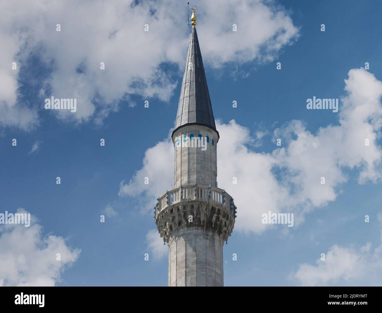 The minaret is the symbol of Islam. The minaret of a mosque with ...