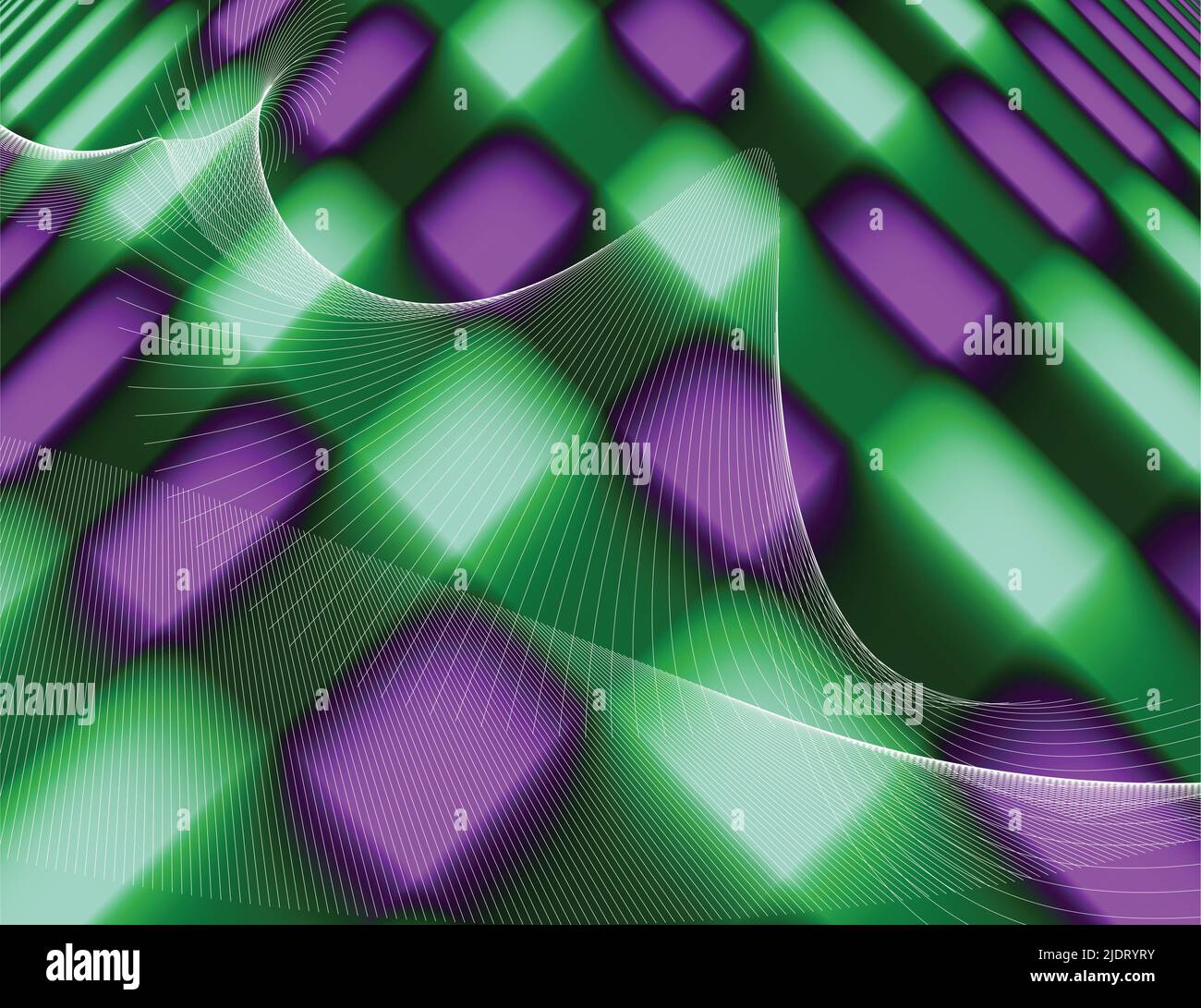 Green and purple abstract background with net. Illustration art Stock ...