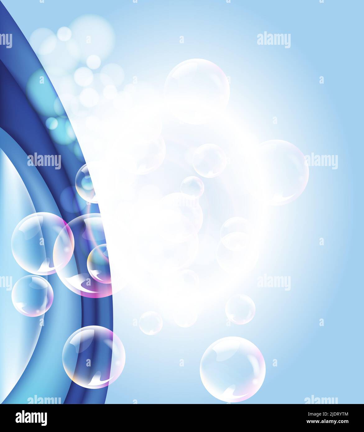 Abstract blue ocean background. Illustration Stock Photo - Alamy