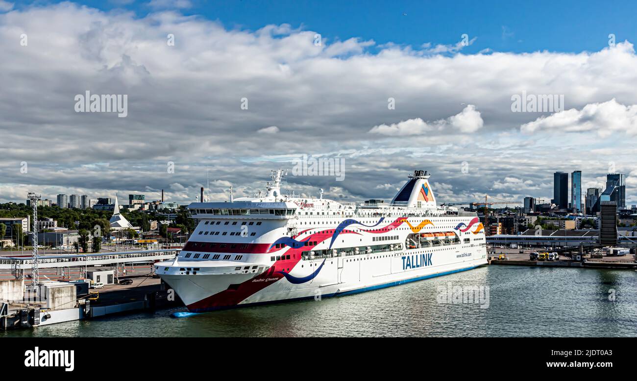 Tallink cruiseferry m/s Baltic Queen in the Tallinn passenger port ...