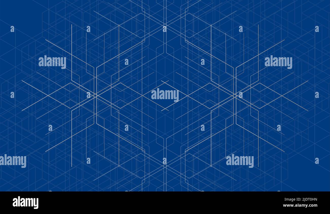 abstract blue gray hexagon, network or electric image, geometric ...