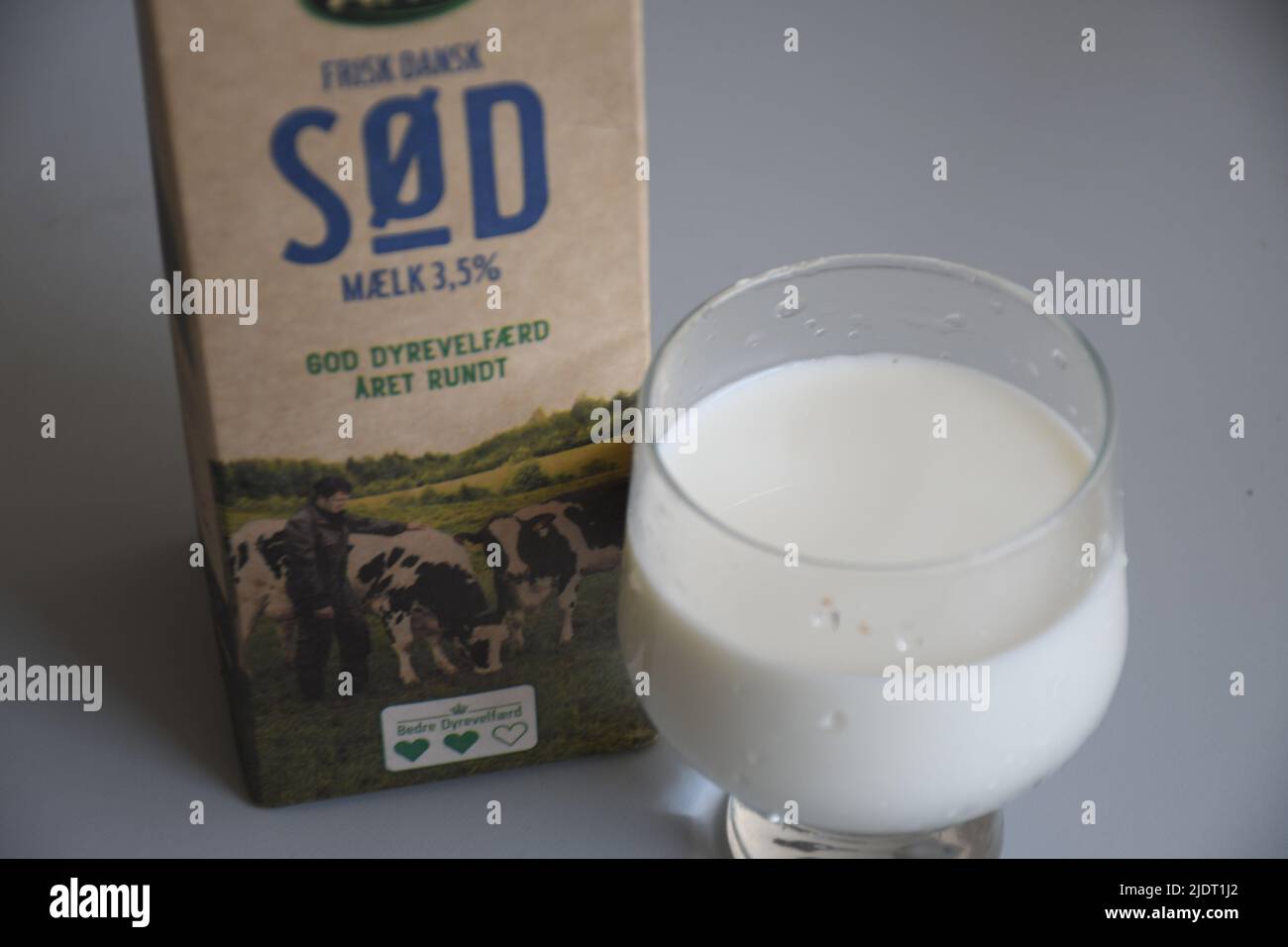 Copenhagen /Denmark/24 June 2022/ Danish sweet milk 3,5% fat arla milk ...