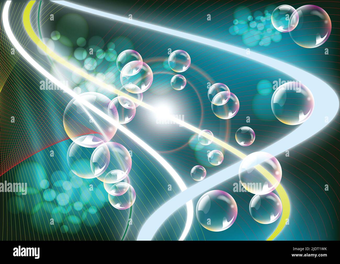 Abstract background with colors, lines, bubbles. Illustration Stock ...