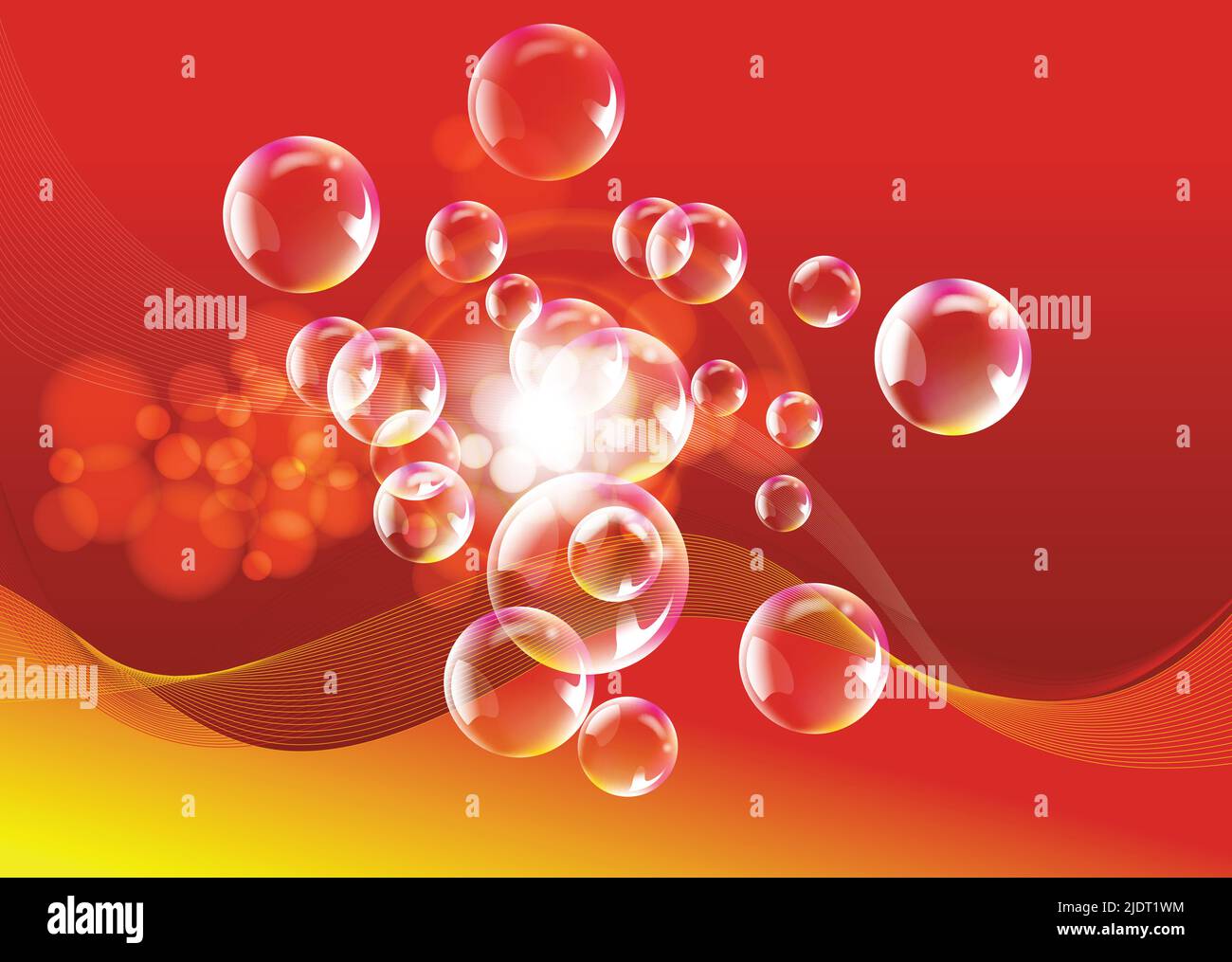 Abstract background with colors, lines, bubbles. Illustration Stock ...