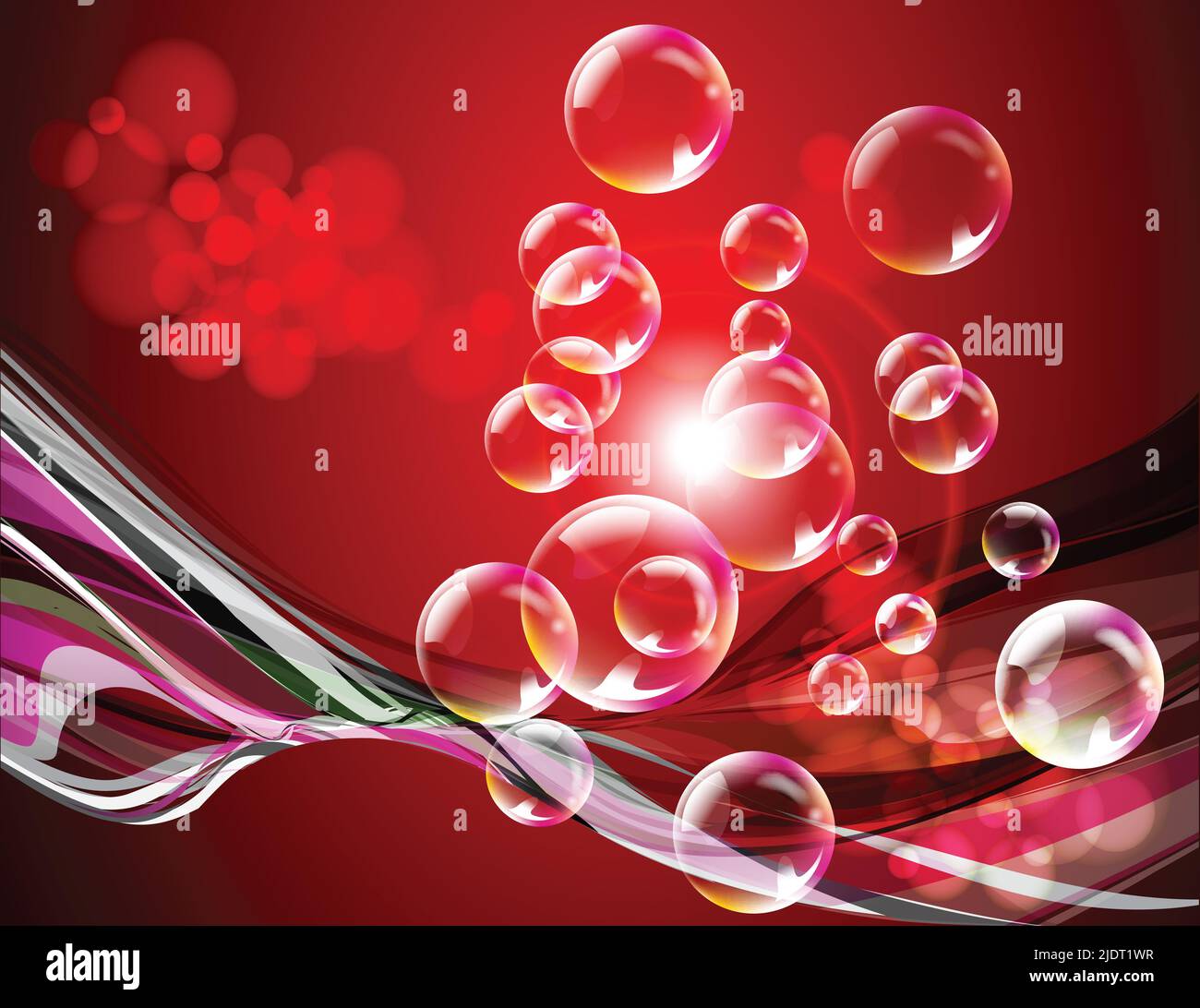 Abstract background with colors, lines, bubbles. Illustration Stock ...