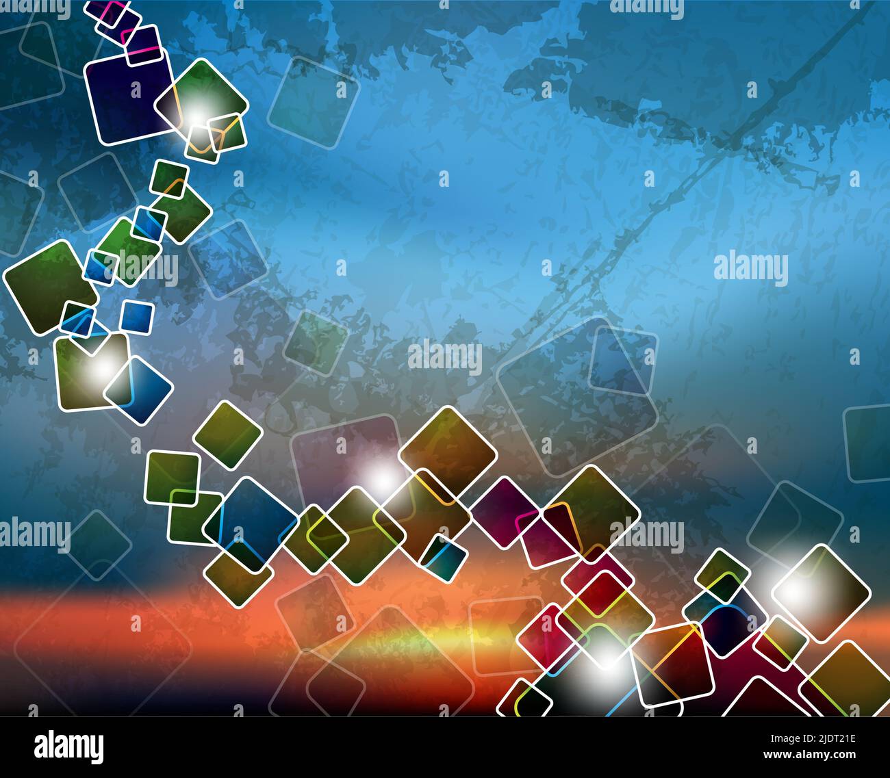 Artistic sunset background. Abstract landscape, celebration and emotion ...