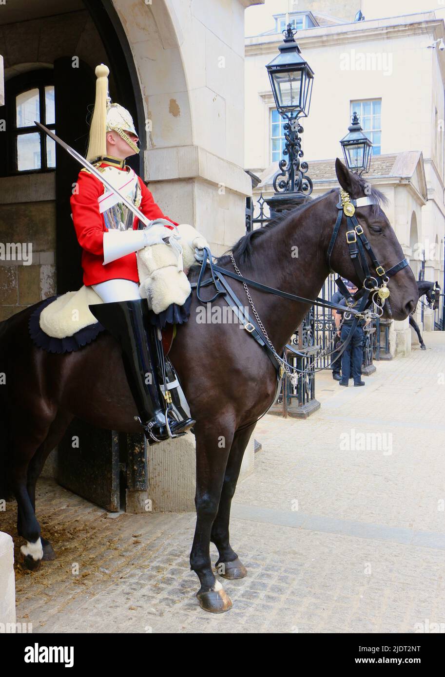 British army Life Guards of the Household Cavalry on horseback in ...