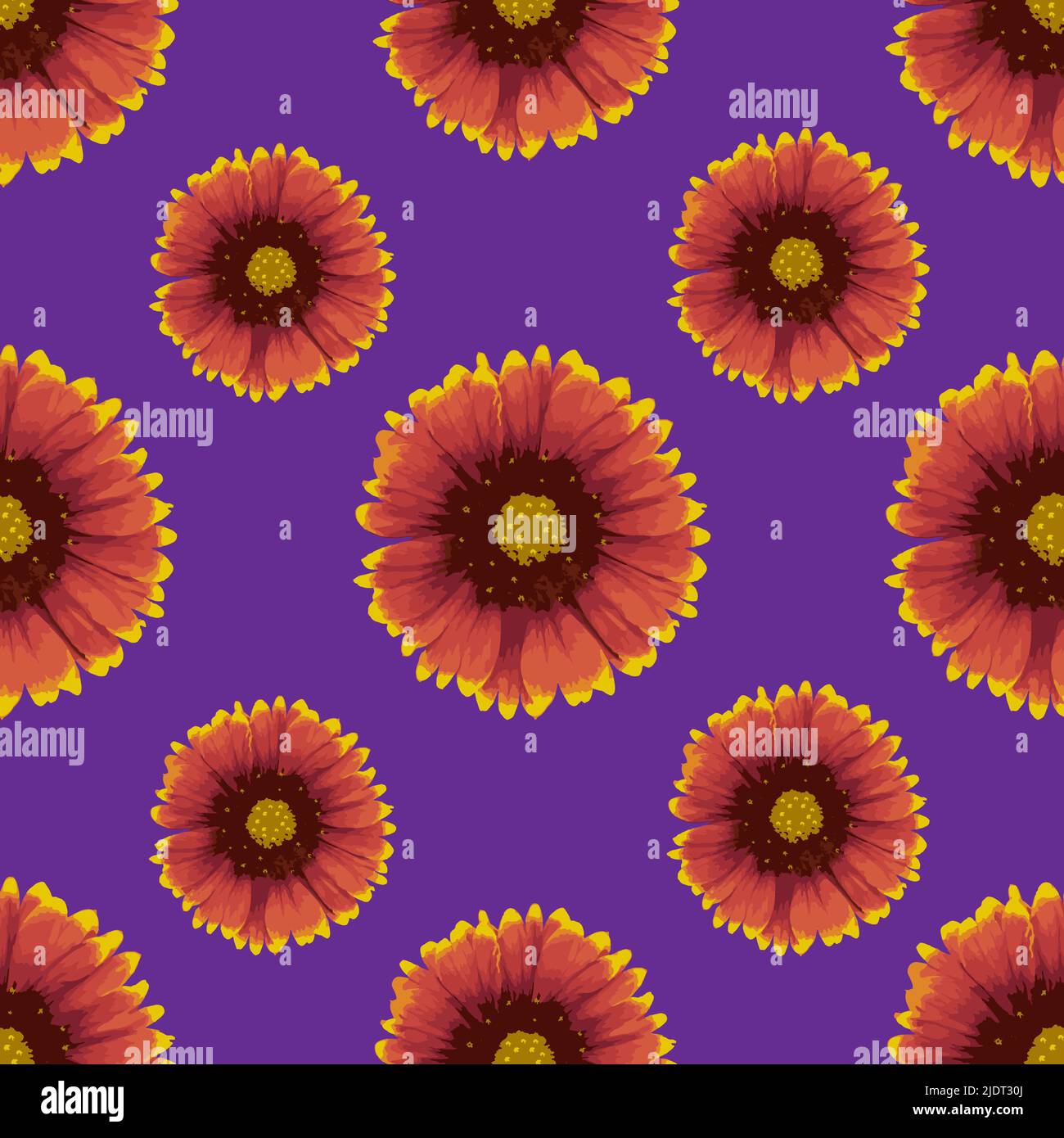 Flower garden yellow red Stock Vector Images - Alamy