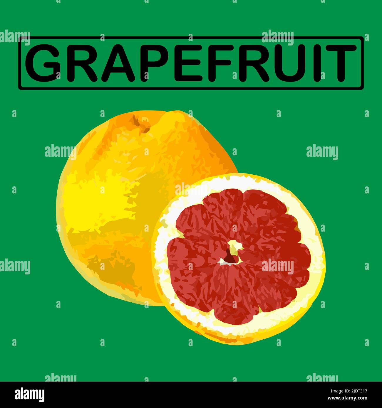 Grapefruit sliced isolated Stock Vector Images - Alamy
