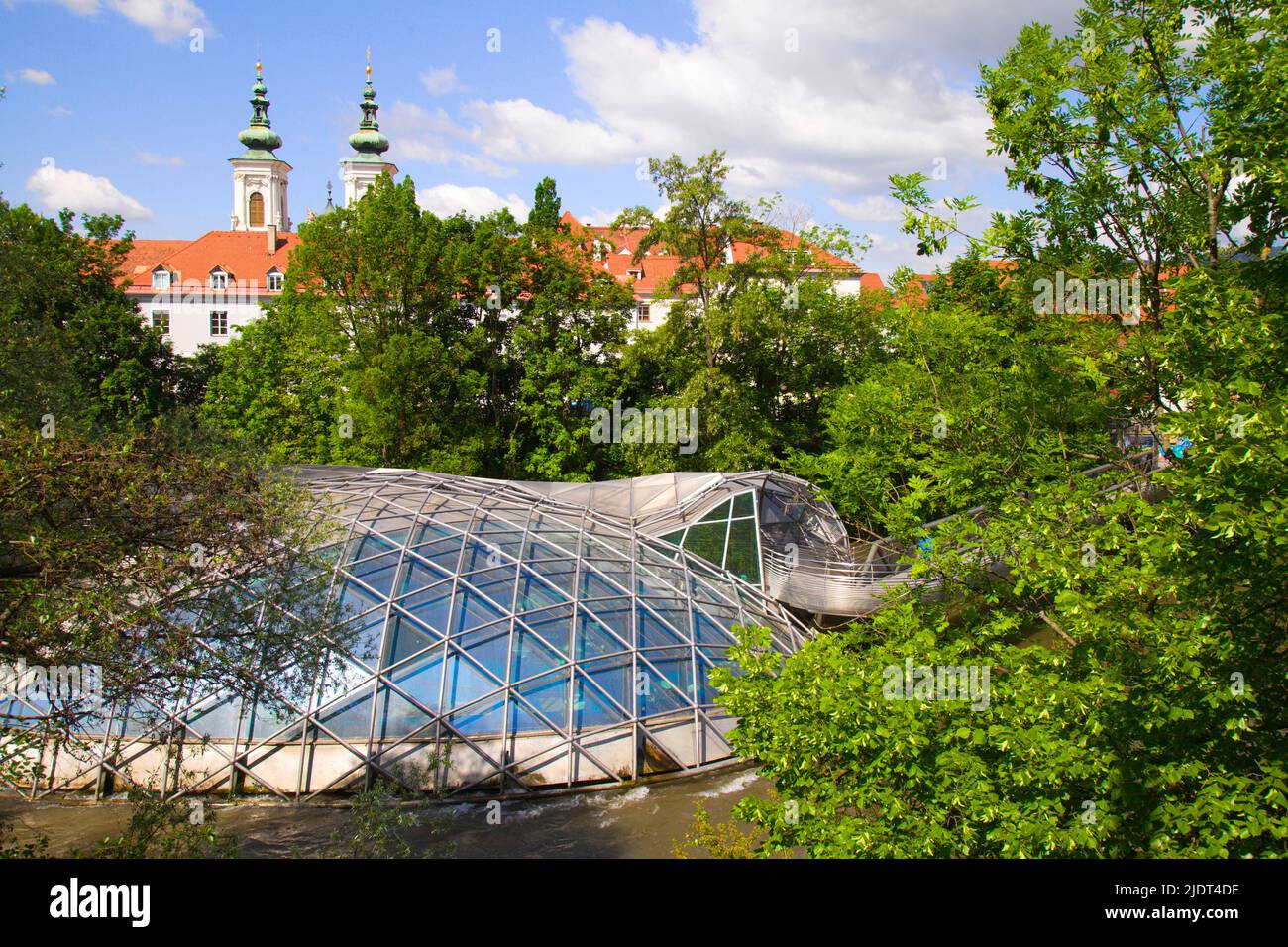 Austria, Styria, Graz, Murinsel, Mur Island Stock Photo - Alamy