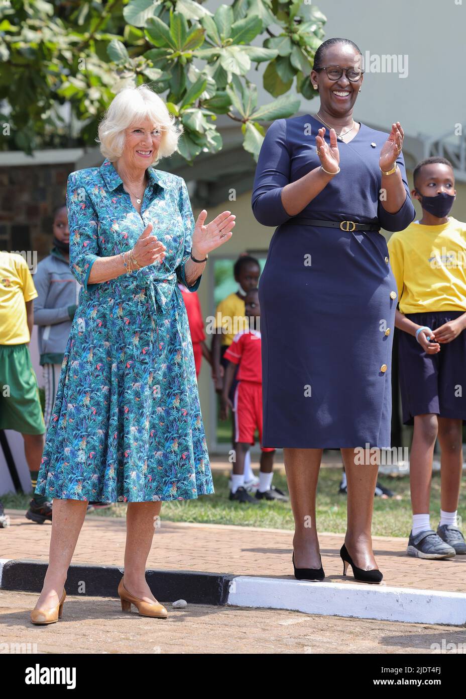 The Duchess of Cornwall (left) and H.E. Jeannette Kagame, the First ...