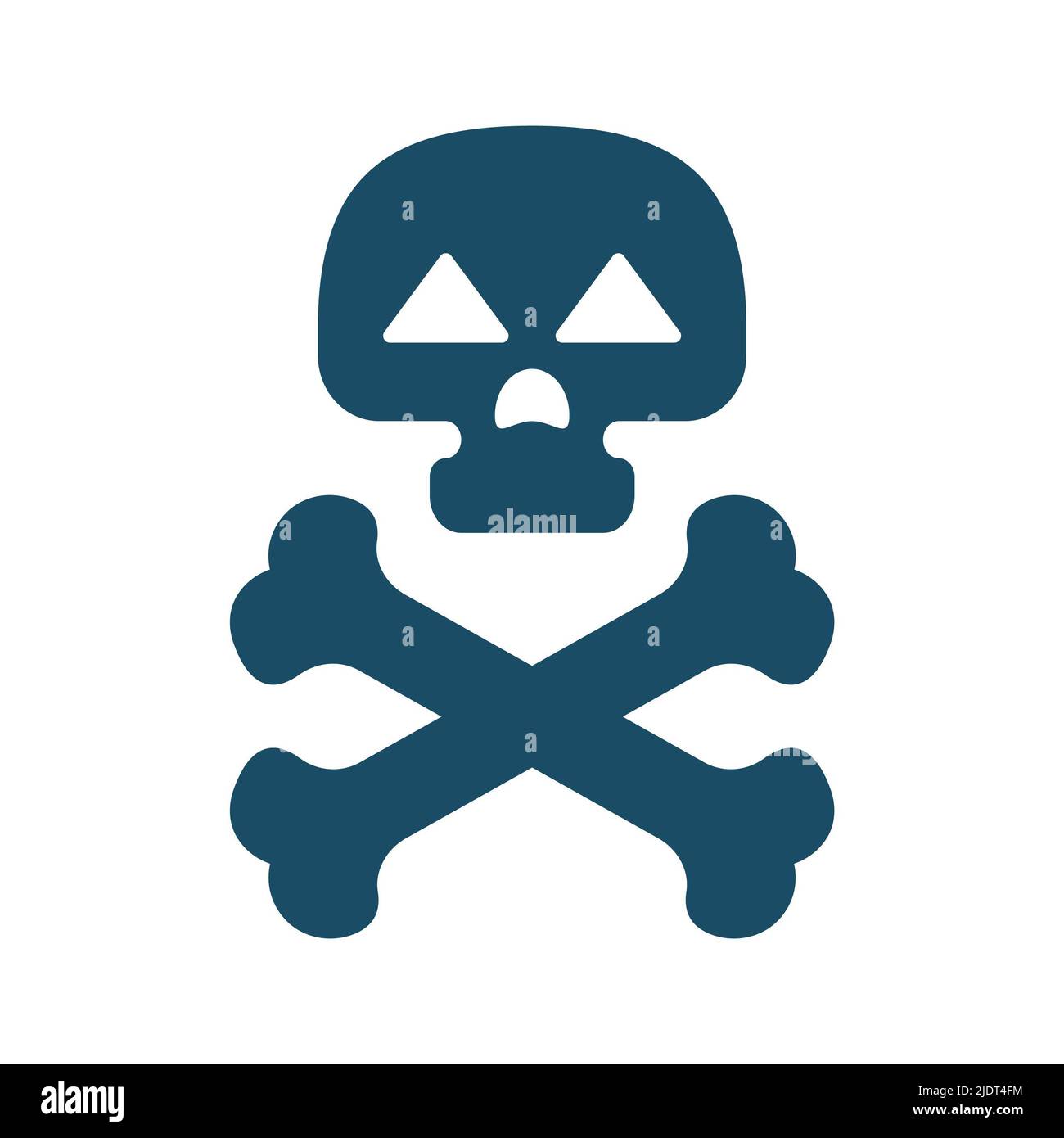 Skull flat icon hi-res stock photography and images - Alamy