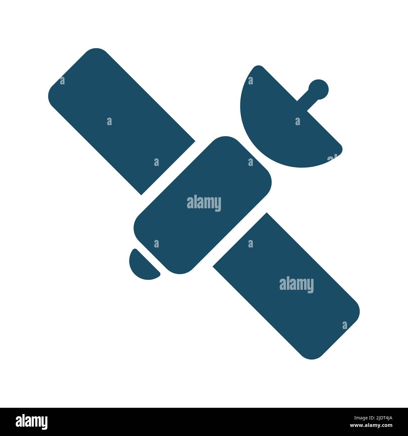 High quality dark blue satellite icon. Pictogram, icon set ...