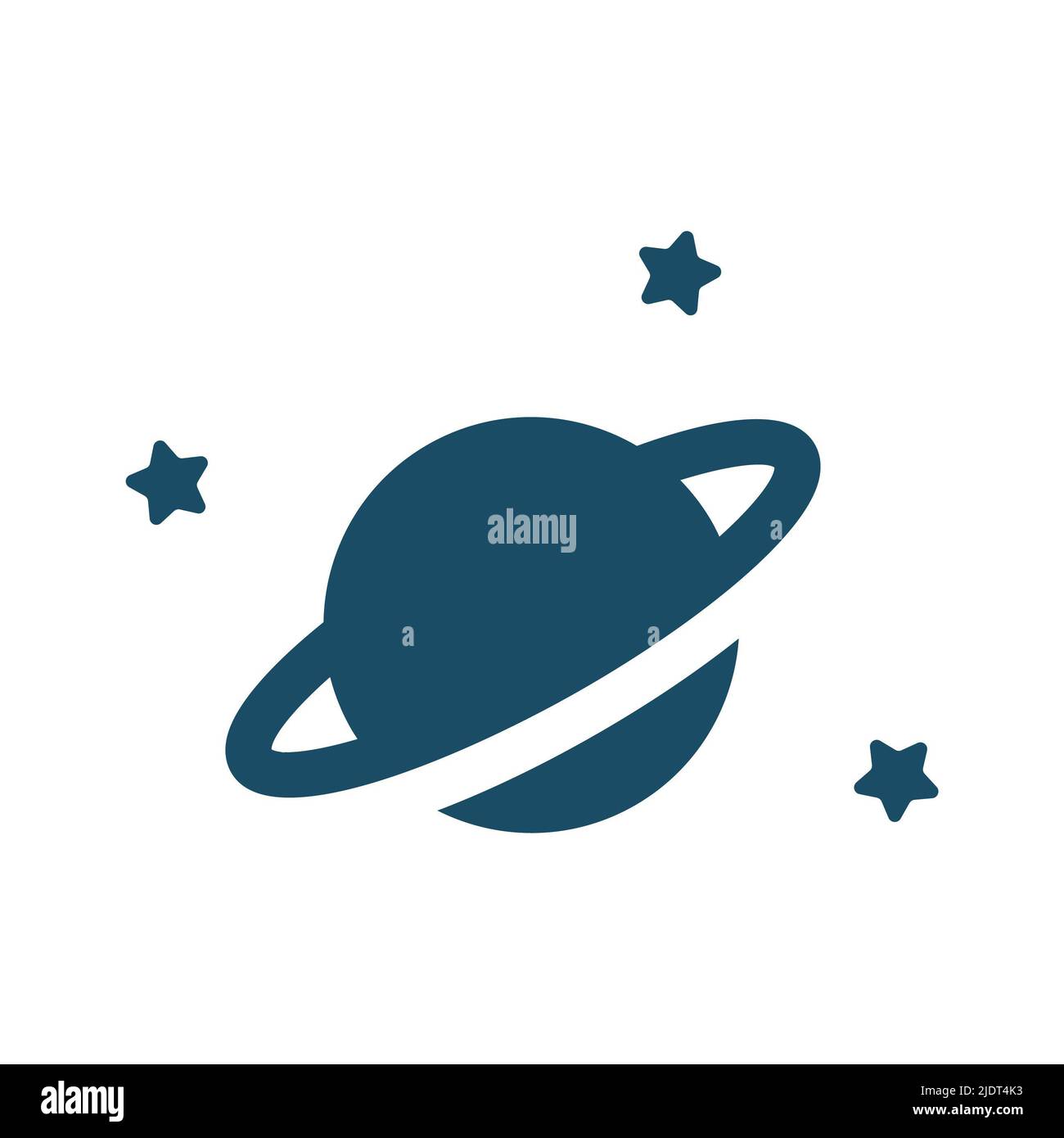 High quality dark blue planet in space icon. Pictogram, icon set ...
