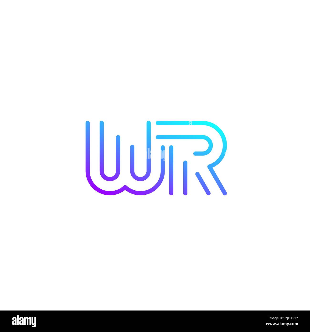 WR letters logo, line vector Stock Vector Image & Art - Alamy