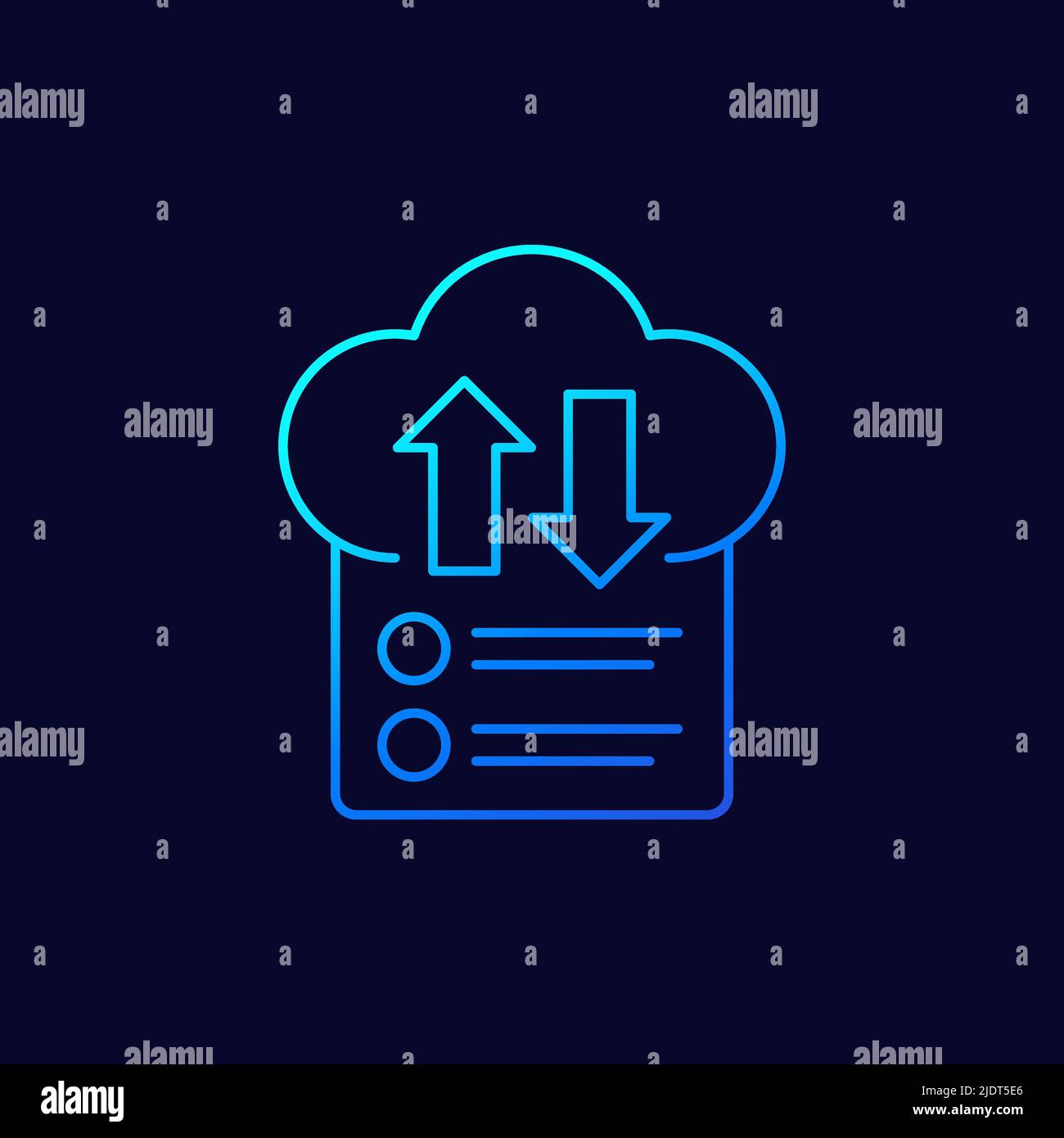 sync with cloud line icon, vector Stock Vector Image & Art - Alamy