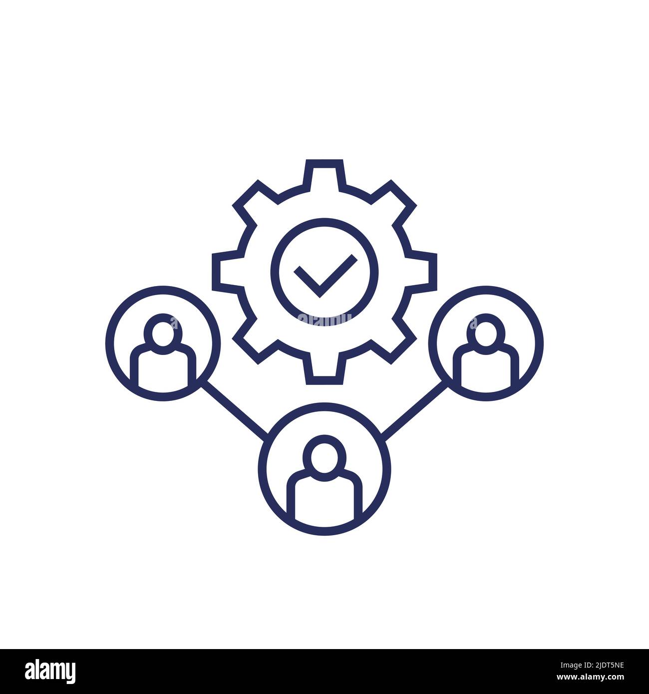 Crm line icon outline Stock Vector Images - Alamy