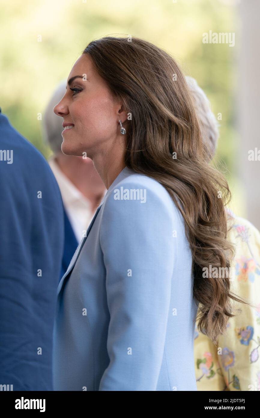 The Duchess of Cambridge arrives with the Duke of Cambridge for a visit ...