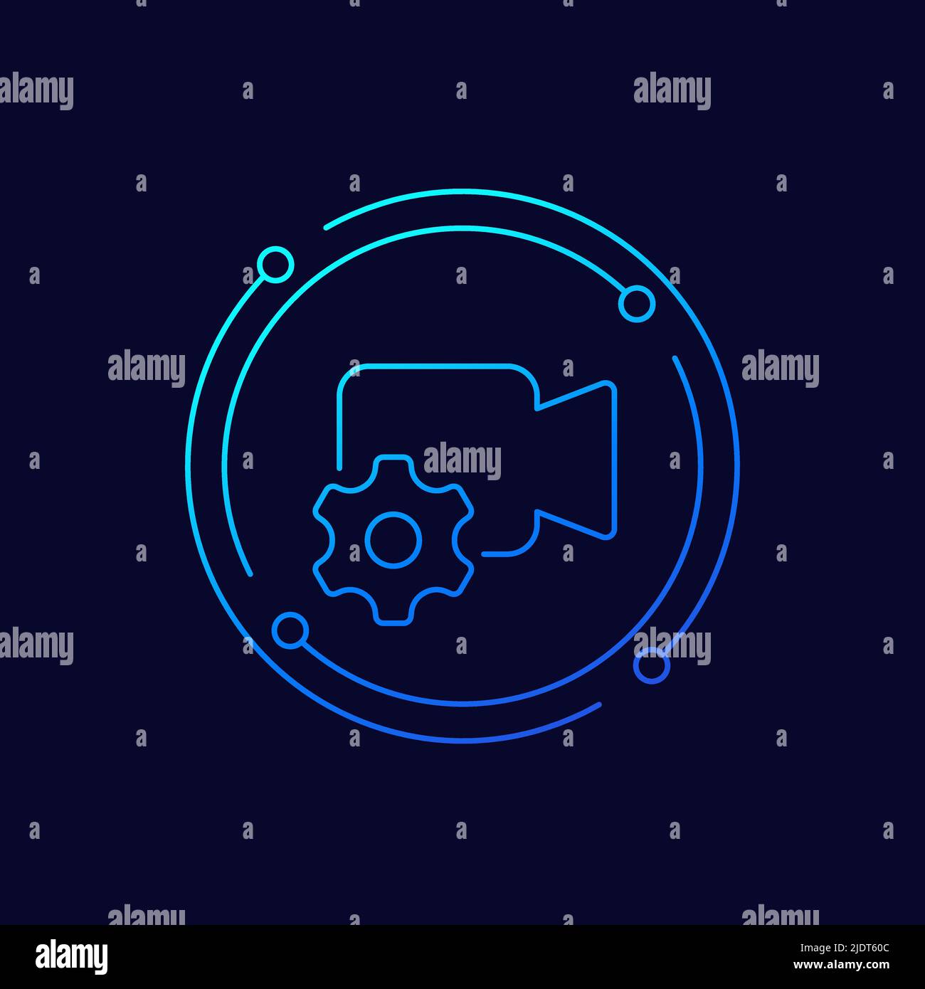 Video call settings line Stock Vector Images - Alamy