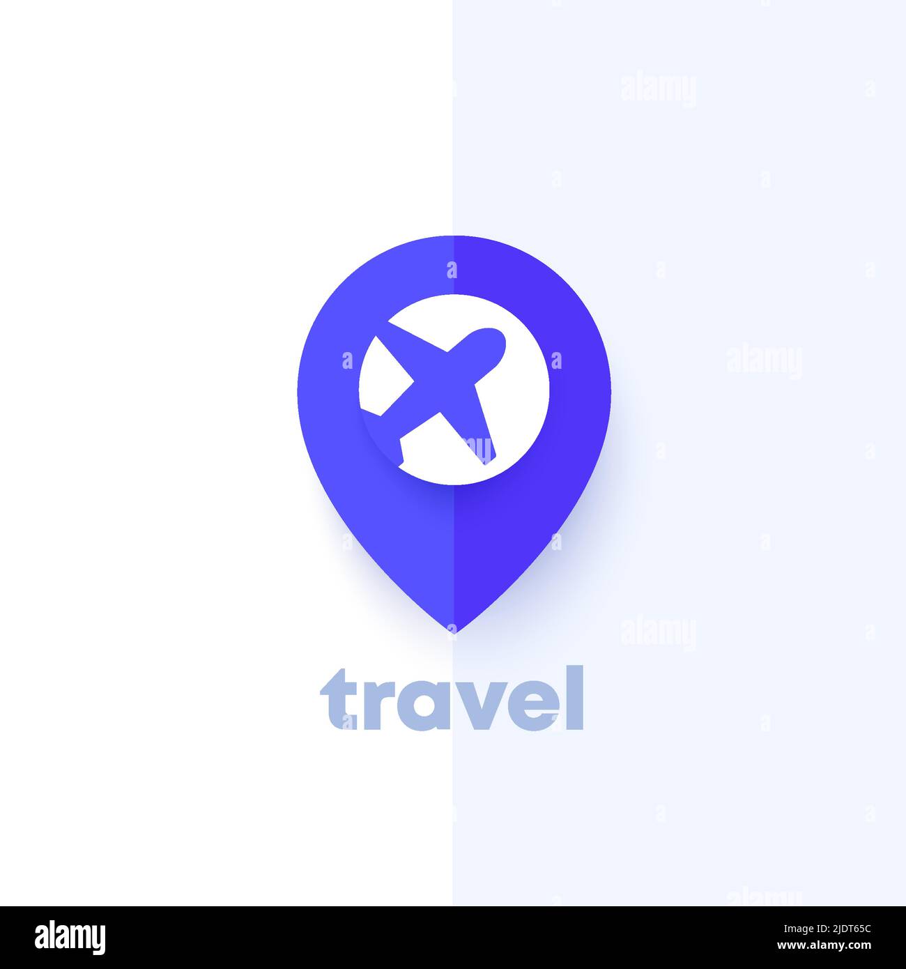 airplane and pin marker logo design, vector Stock Vector Image & Art ...