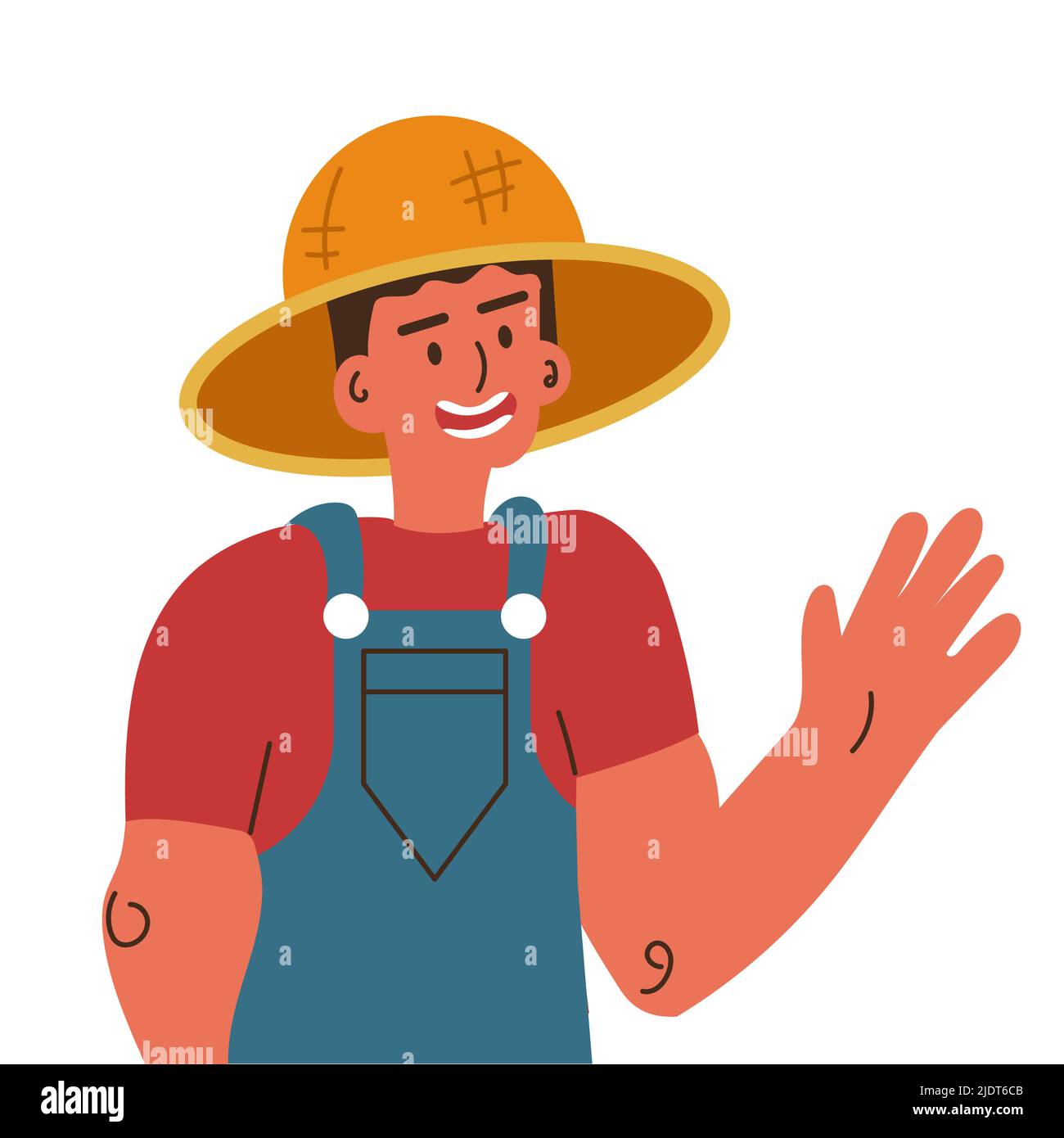 Farmer vector illustration person. Agriculture farming cartoon man and ...