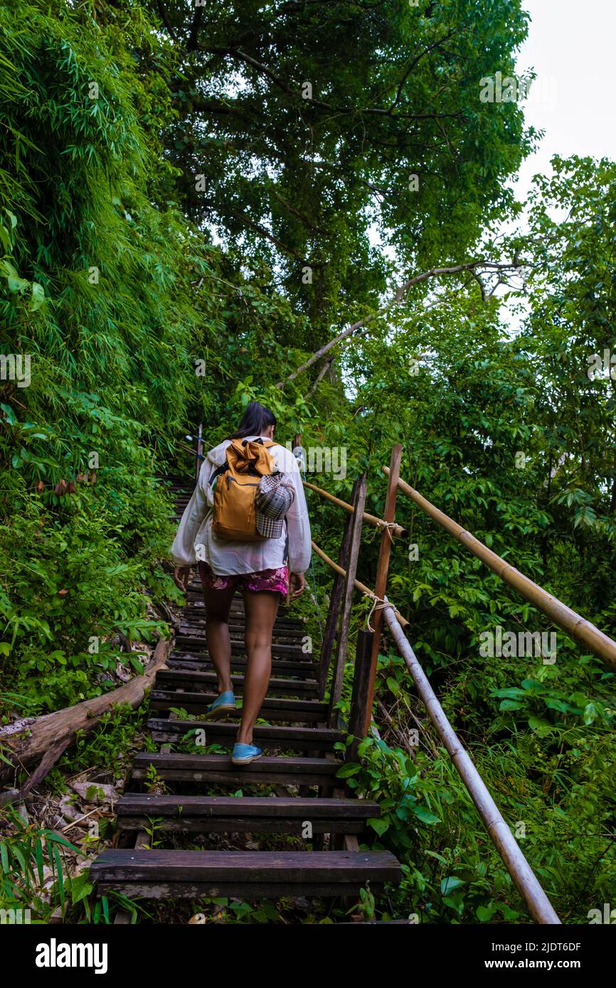 Monkey trail thailand hi-res stock photography and images - Alamy