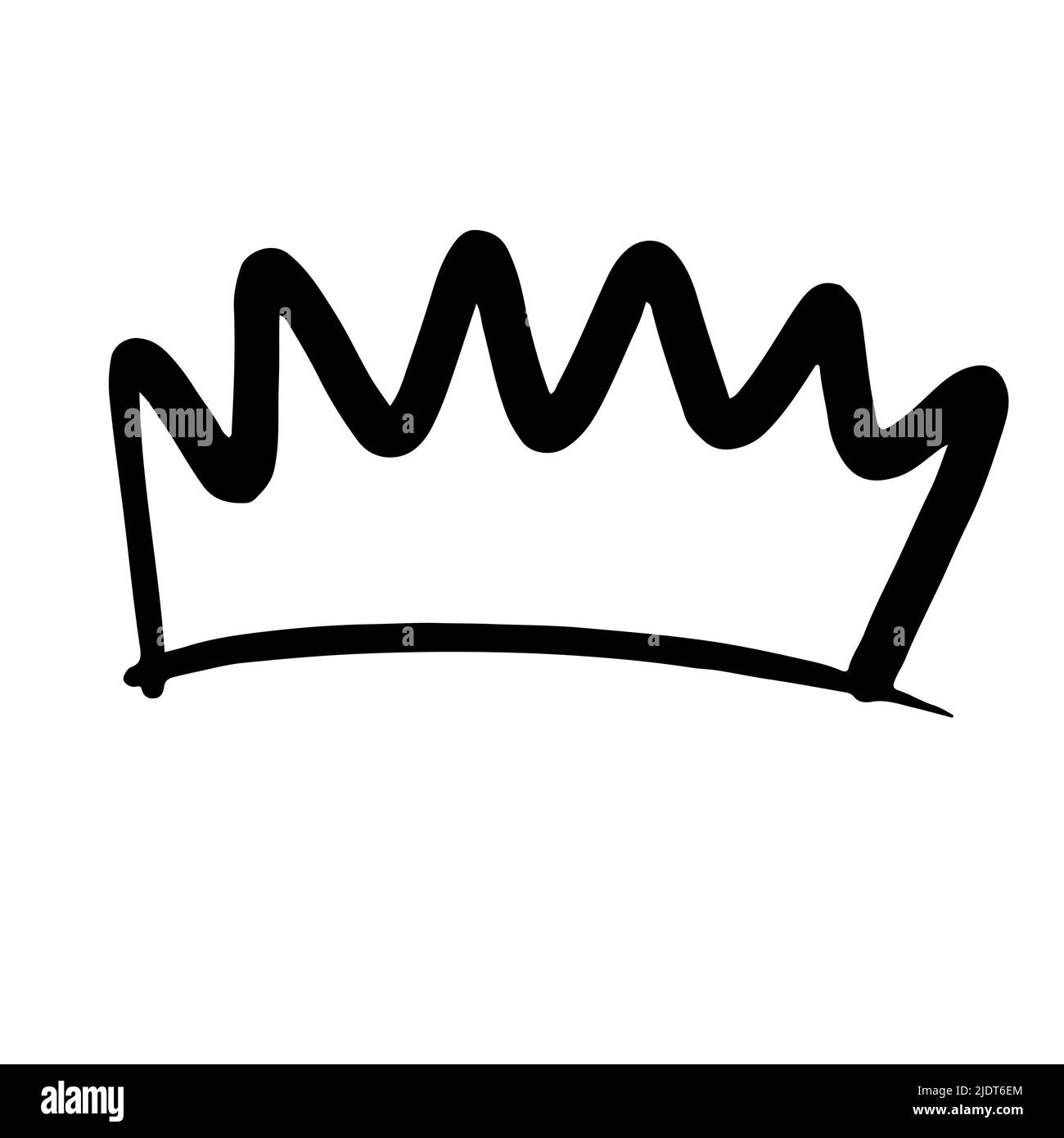 Hand drawn crown vector doodle symbol queen. Luxury sketch art royal ...