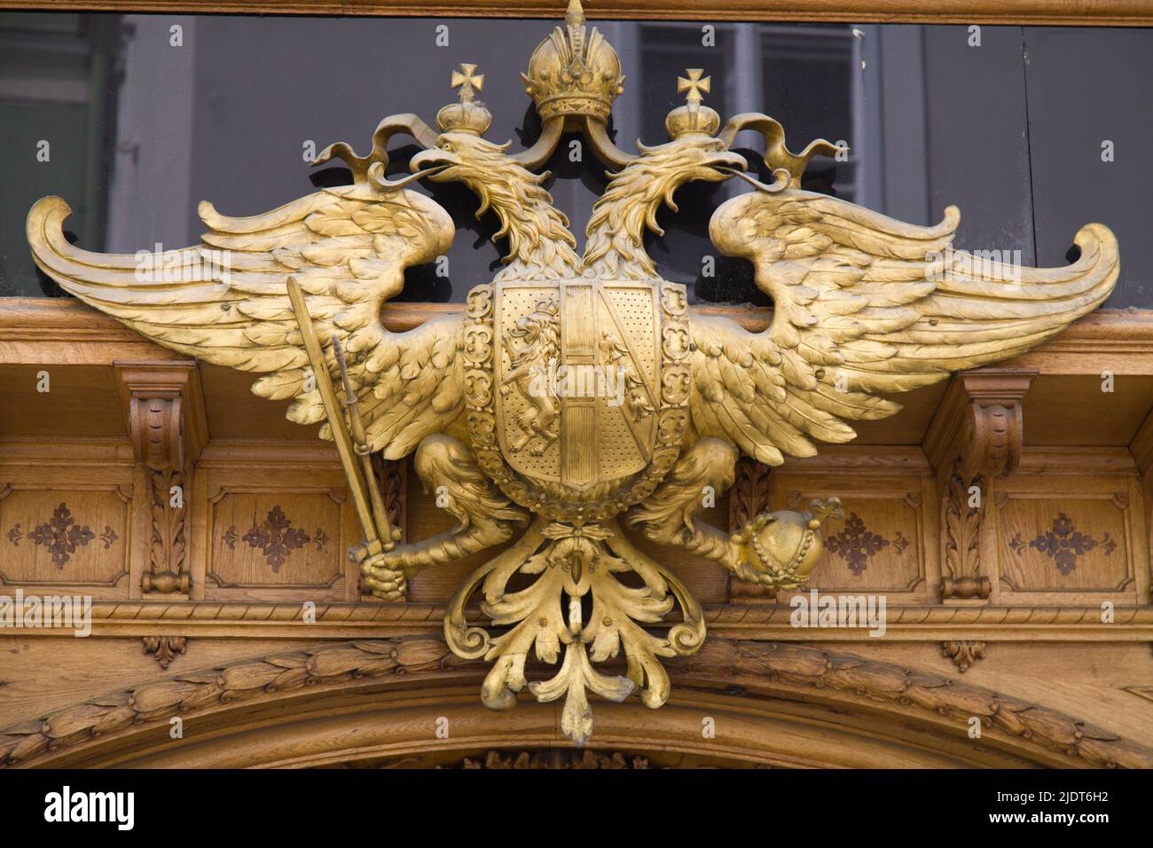 Austria, Styria, Graz, shop sign, coat of arms Stock Photo - Alamy