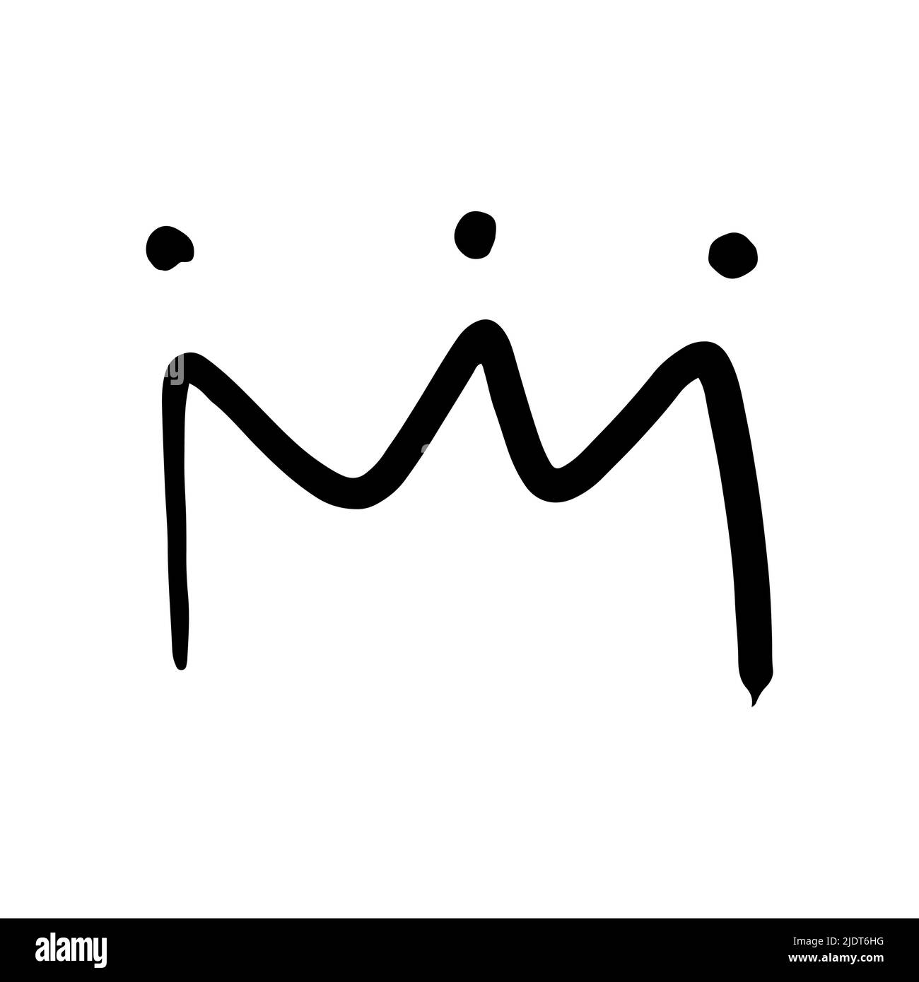 Hand drawn crown vector doodle symbol queen. Luxury sketch art royal ...