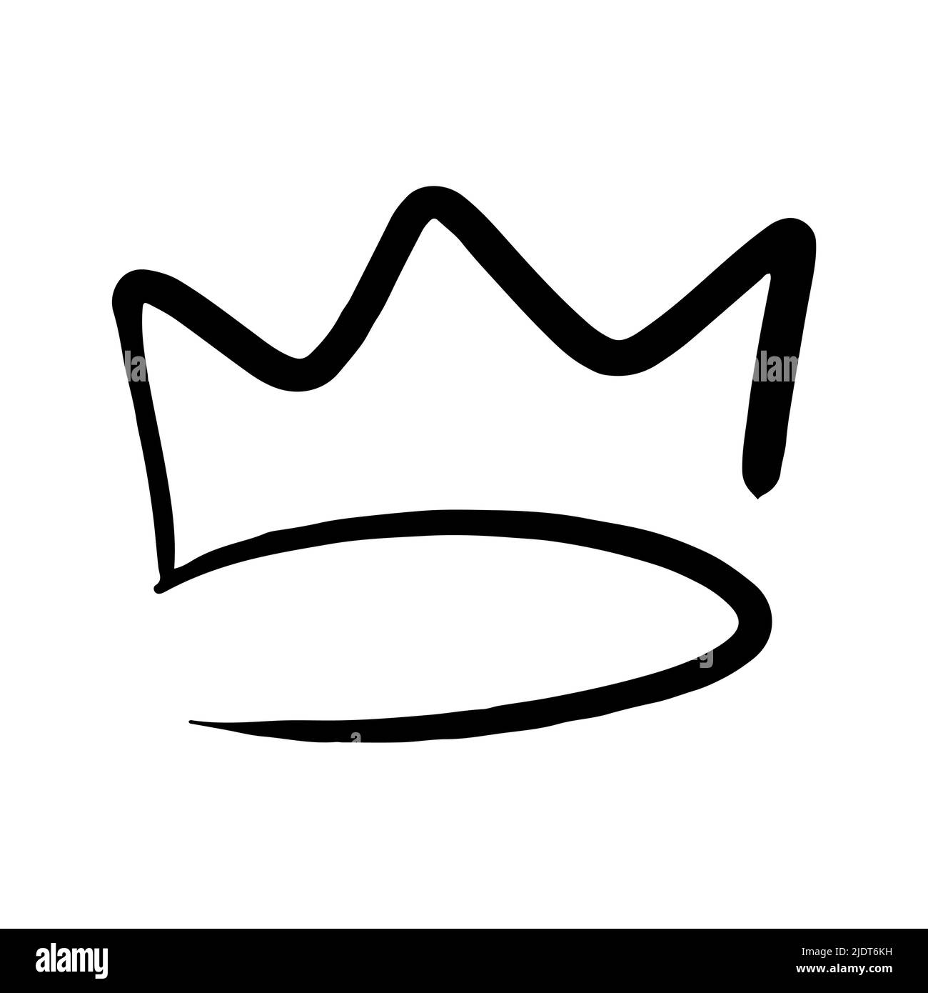 Hand drawn crown vector doodle symbol queen. Luxury sketch art royal ...