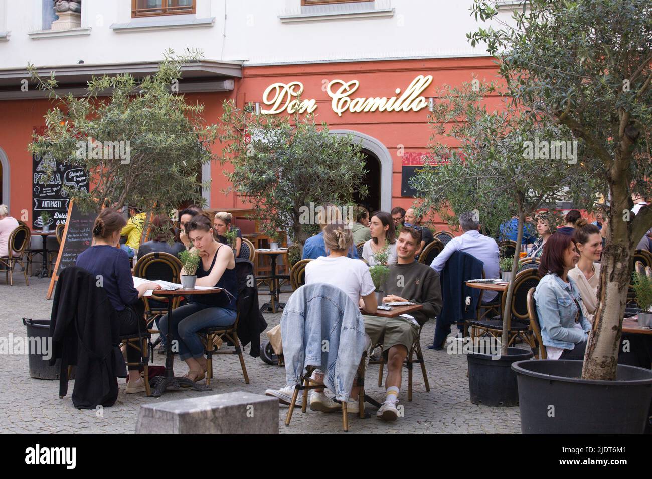 Austria, Styria, Graz, street scene, restaurant, people Stock Photo - Alamy