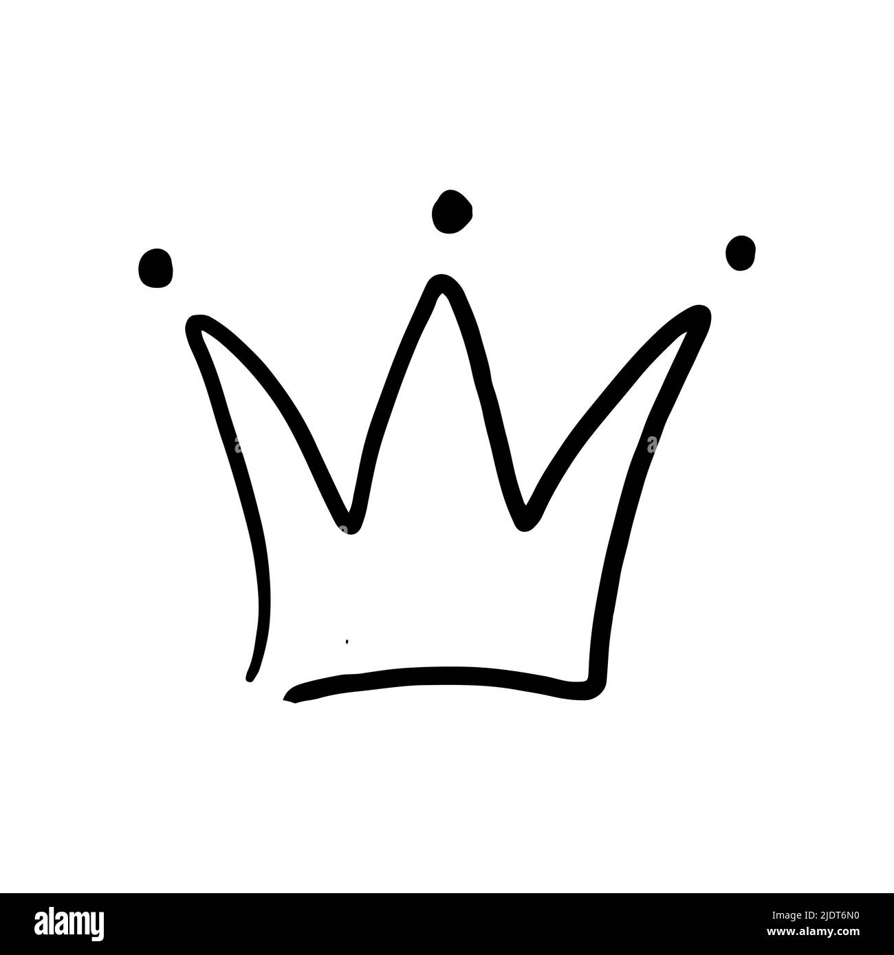 Hand drawn crown vector doodle symbol queen. Luxury sketch art royal ...