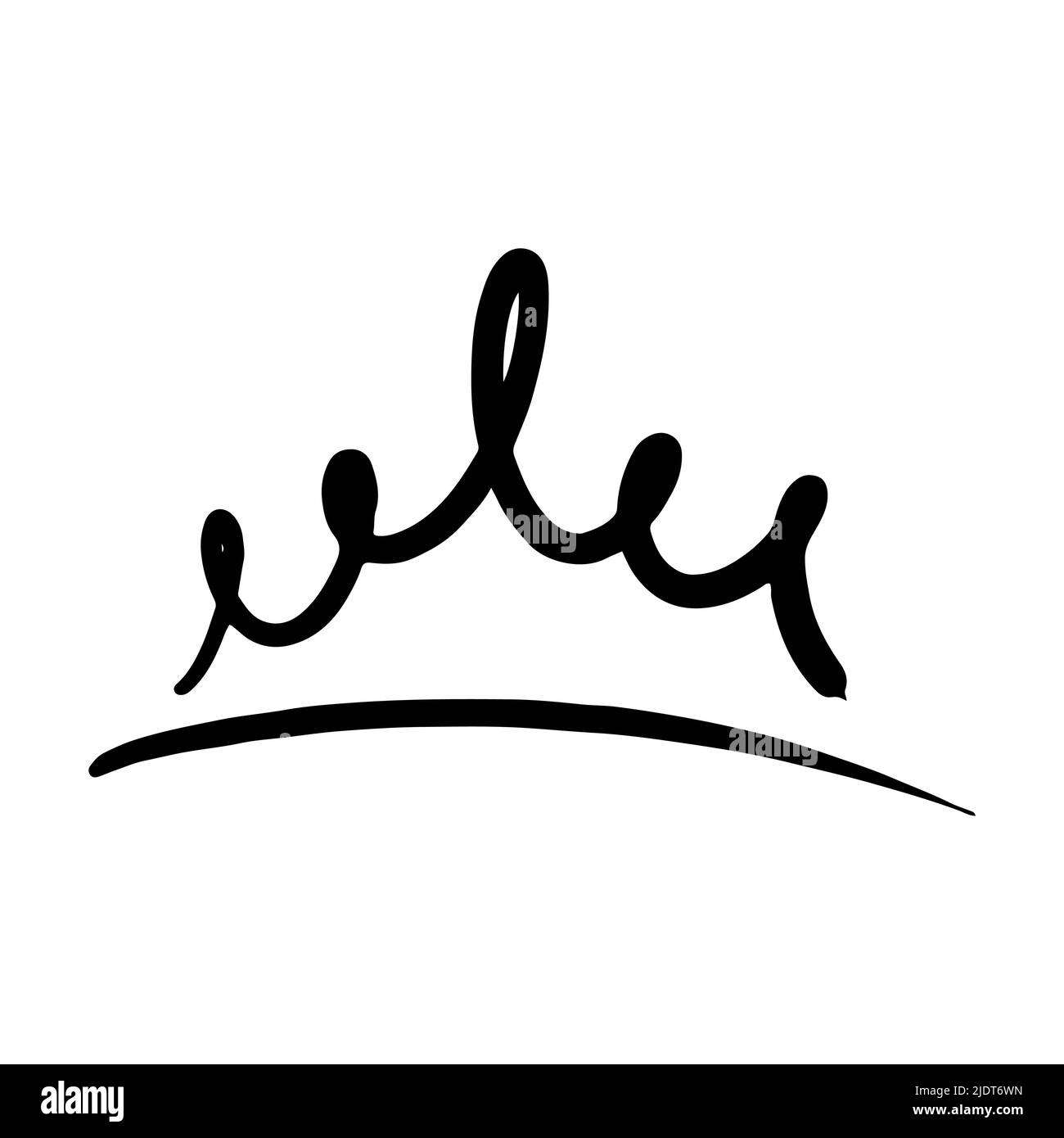 Hand drawn crown vector doodle symbol queen. Luxury sketch art royal ...