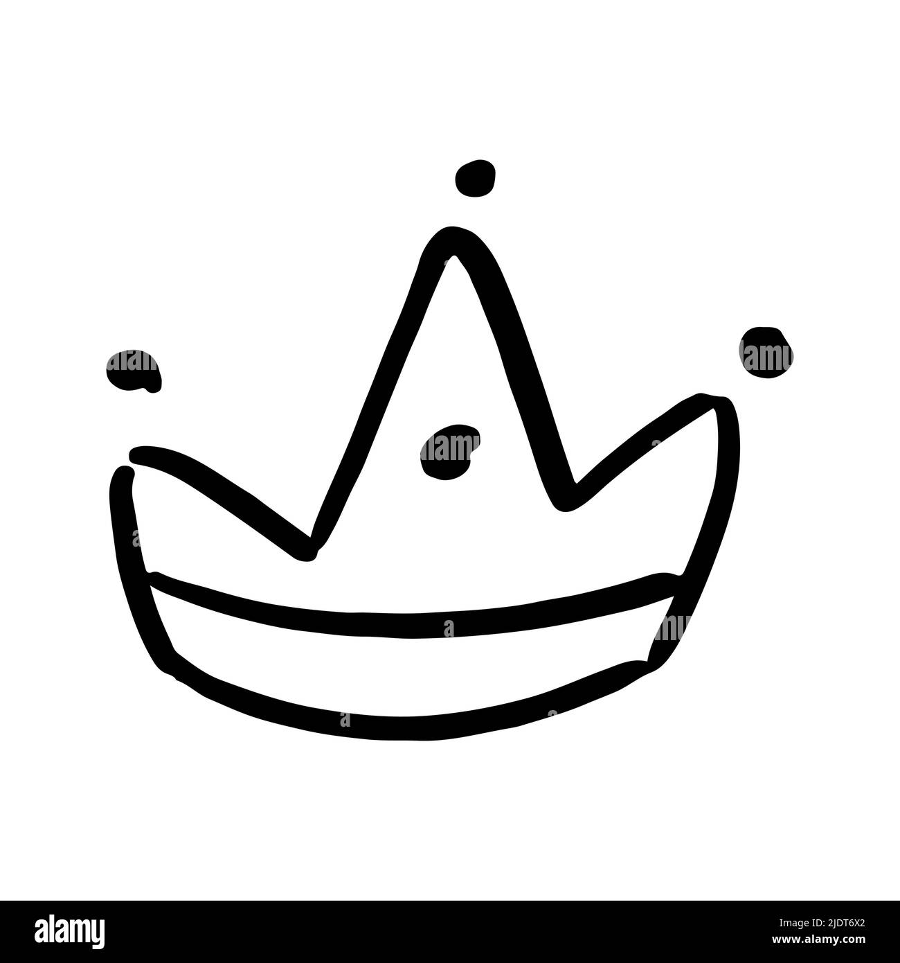Hand drawn crown vector doodle symbol queen. Luxury sketch art royal ...