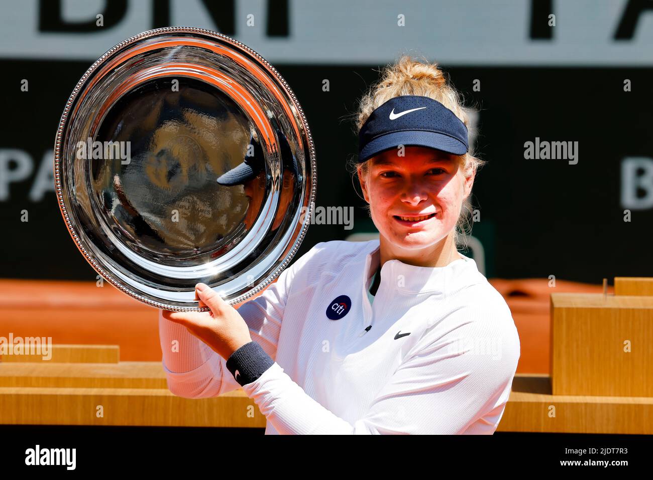 Wheelchair tennis player Diede De Groot (NED) is in action at the 2022 ...