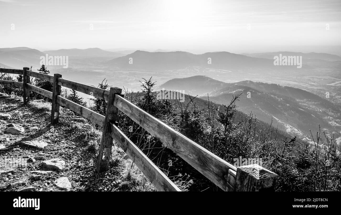 Scenic summer panoramic view Black and White Stock Photos & Images - Alamy