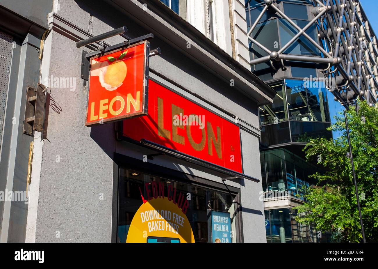 Leon cafe business in St Pauls area of London , England UK - Leon is a ...