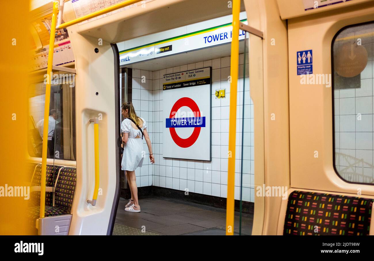 Tower Hill Underground Station in London , England UK Stock Photo - Alamy