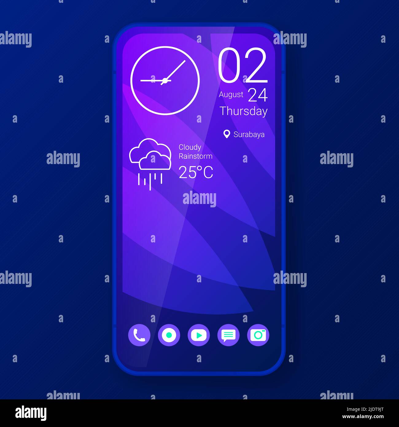 purple wave elegant home screen realistic Stock Vector Image & Art - Alamy