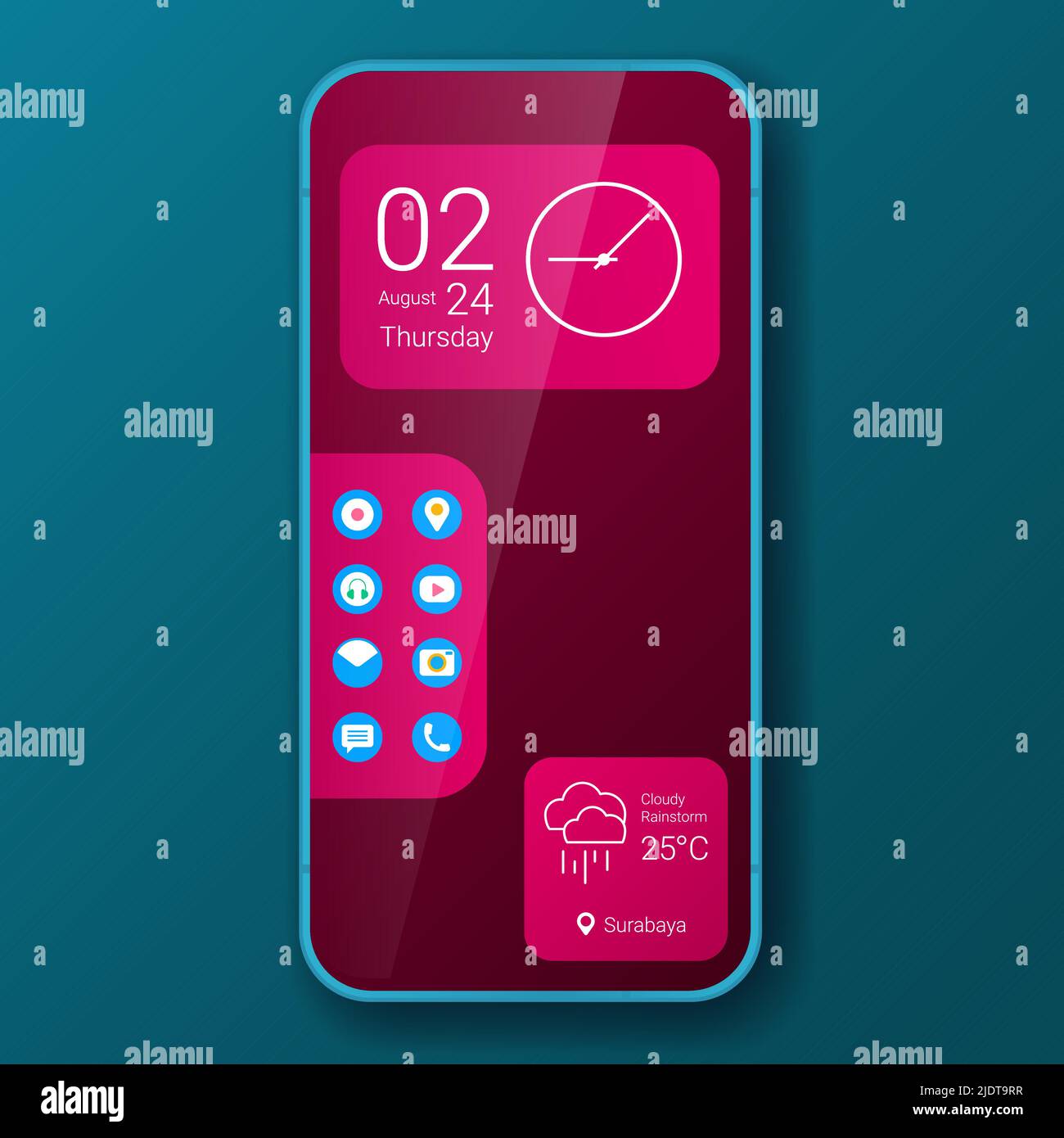 Iphone home screen Stock Vector Images - Alamy