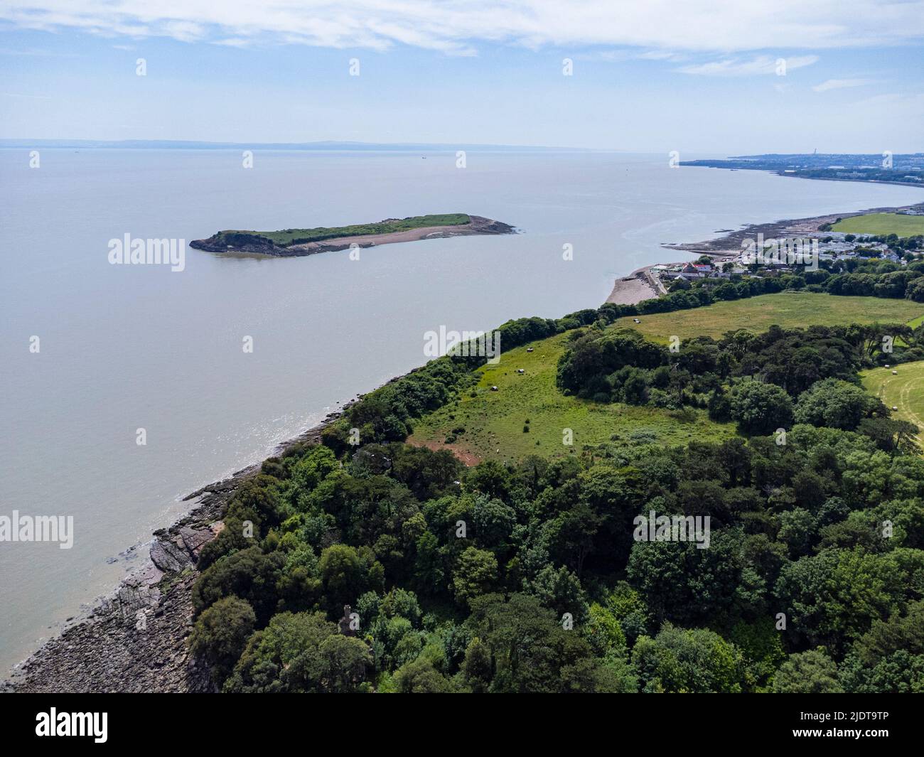Aerial views of St Mary's Well Bay Stock Photo - Alamy