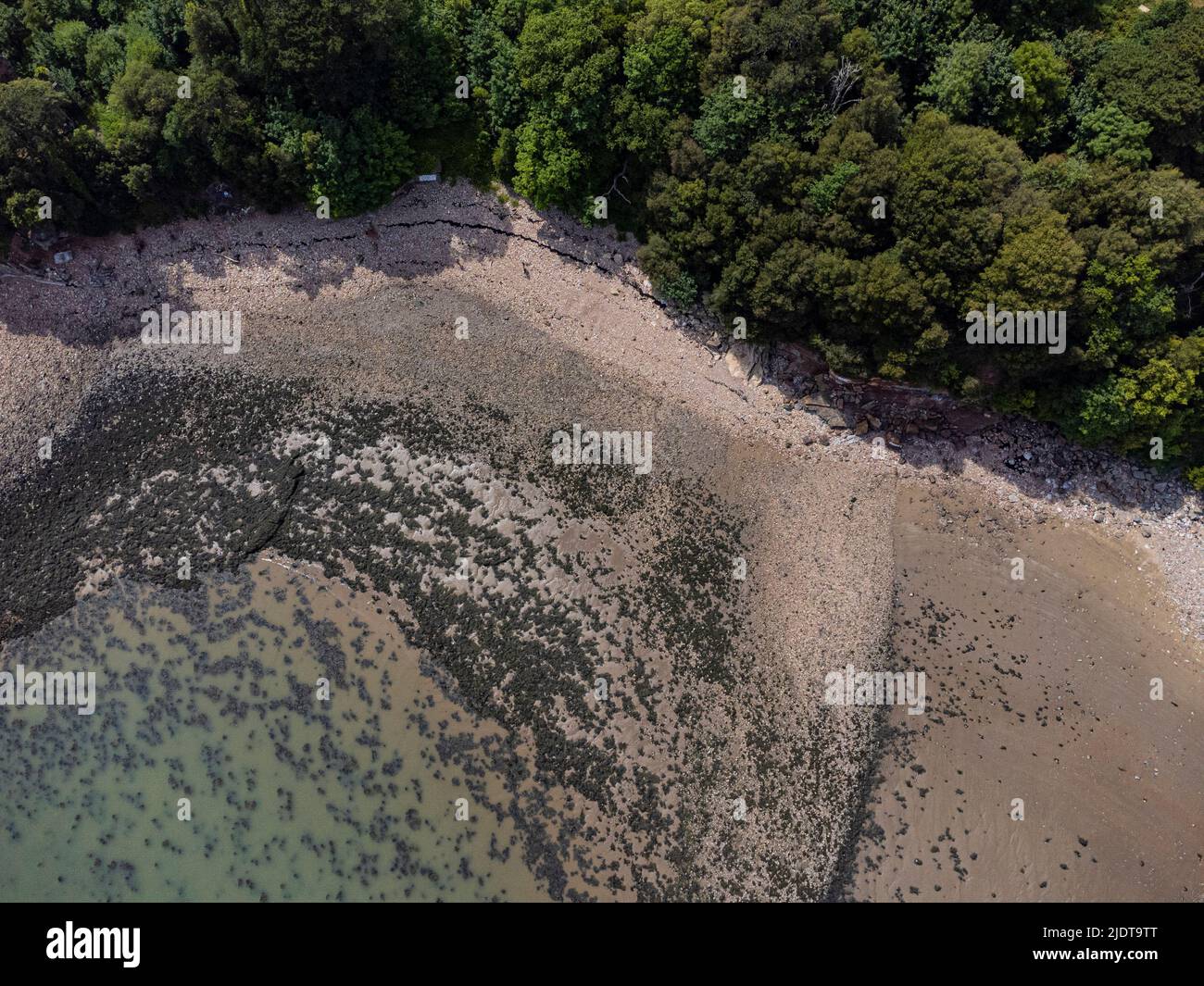 Aerial views of St Mary's Well Bay Stock Photo - Alamy