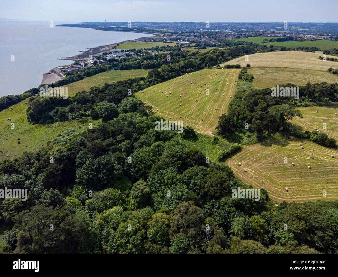Aerial views of St Mary's Well Bay Stock Photo - Alamy