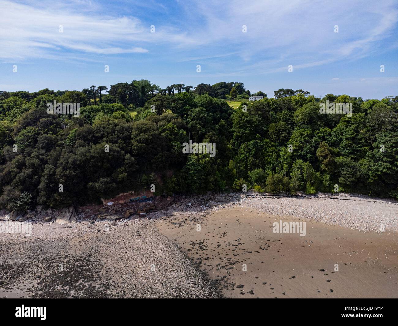 Aerial views of St Mary's Well Bay Stock Photo - Alamy