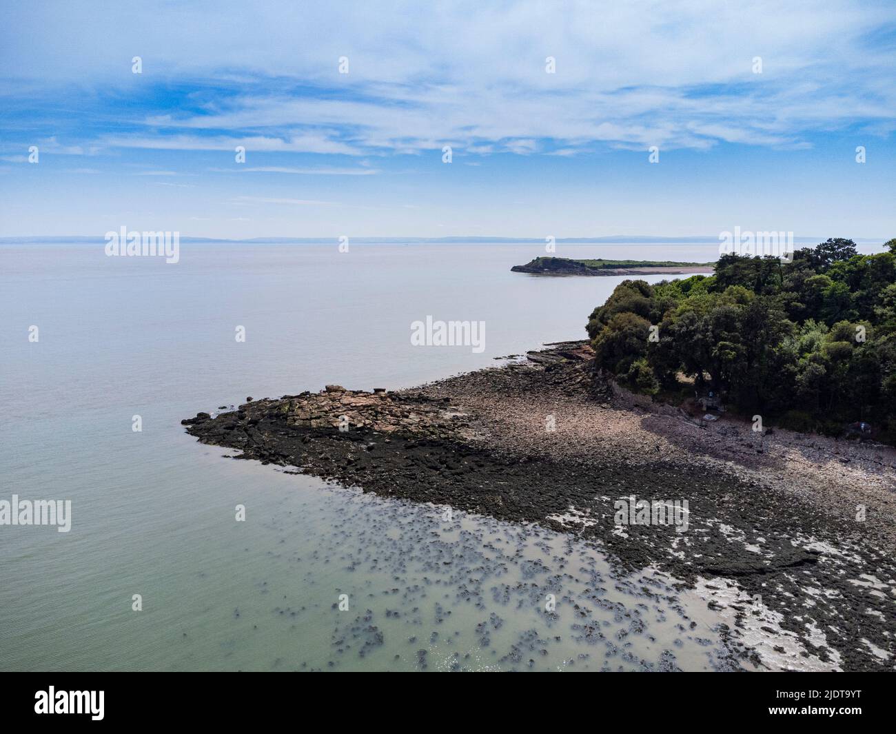 Aerial views of St Mary's Well Bay Stock Photo - Alamy