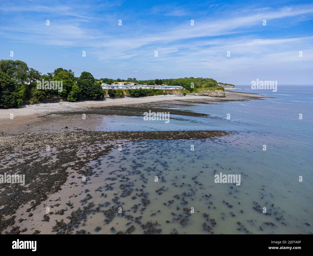 Aerial views of St Mary's Well Bay Stock Photo - Alamy