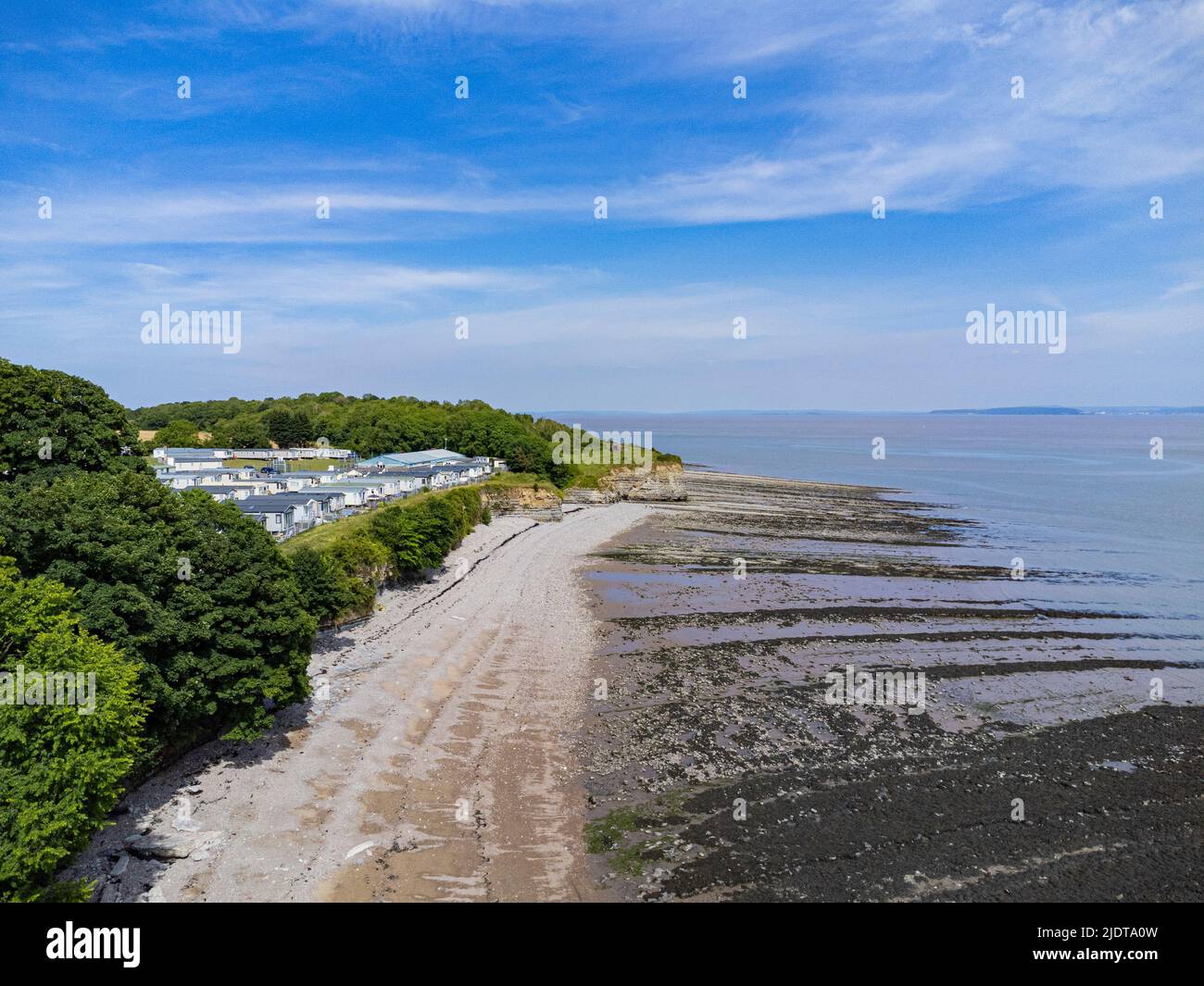 Aerial views of St Mary's Well Bay Stock Photo - Alamy